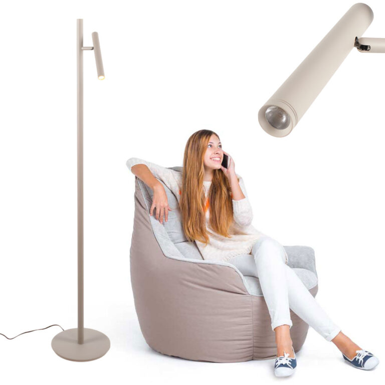 Moderne verstelbare leeslamp | zand/beige/creme | 1 lichts led ...